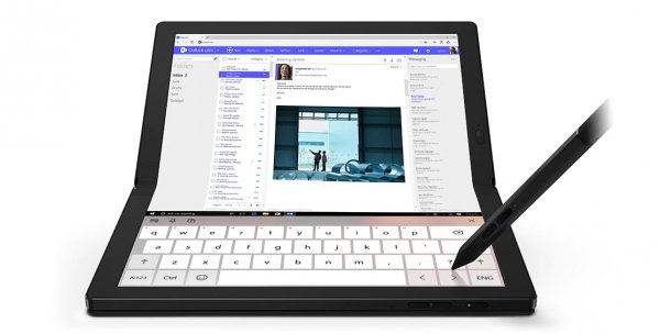 Lenovo presentó el primer notebook con pantalla plegable - SuperGeek.cl